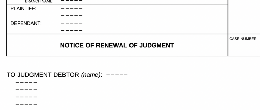 Notice of Renewal of Judgment: Important Facts To Know